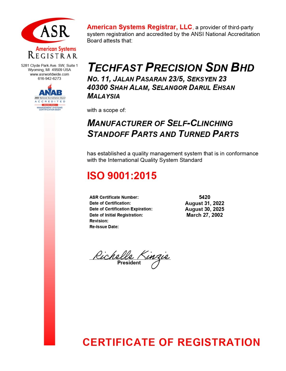 High Precision Fastener Supplier Malaysia | TECHFAST PRECISION SDN BHD 200501021302 (703432-V)